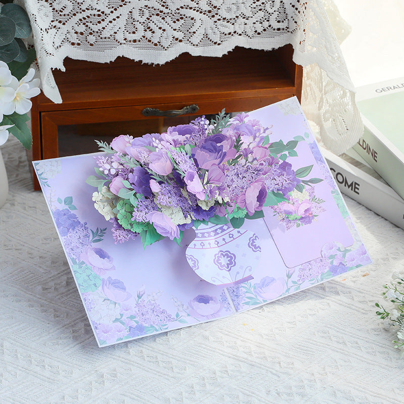 Exquisite Floral Thank You Card - Hydrangea and Rose Design for Gratit ...